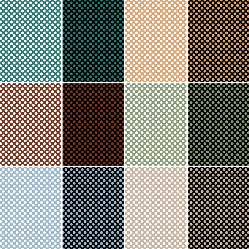 Boho Polka Dot Background Digital Papers Polka Dot Scrapbook Pattern ...