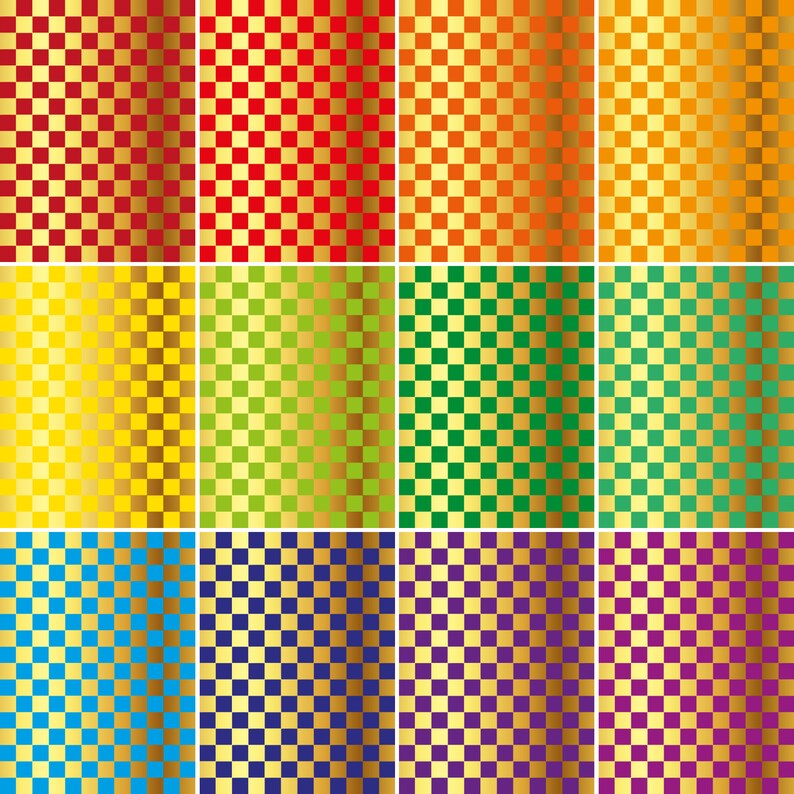 Golden Checkerboard Background Digital Papers Gold Checkers Digital ...