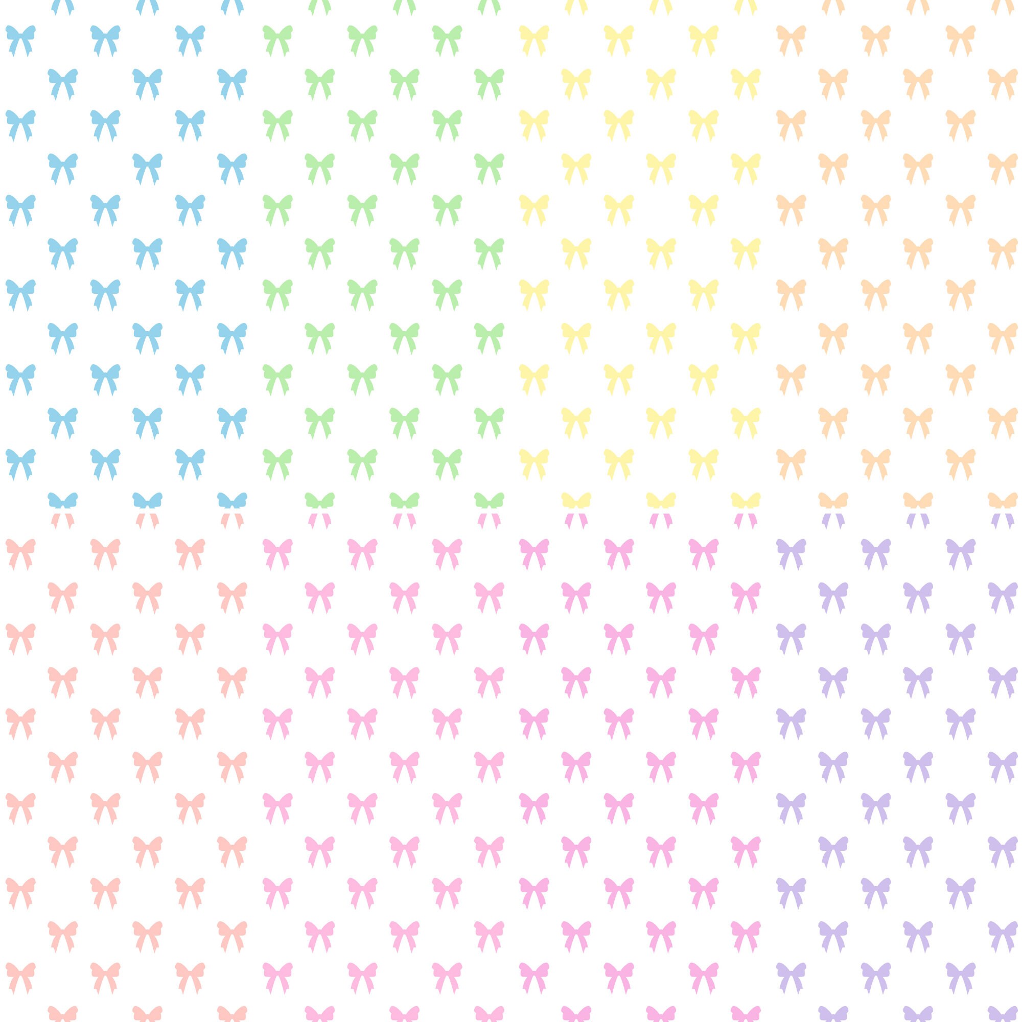 Pastel Bows Digital Paper Background Rainbow White Ribbon Scrapbook ...
