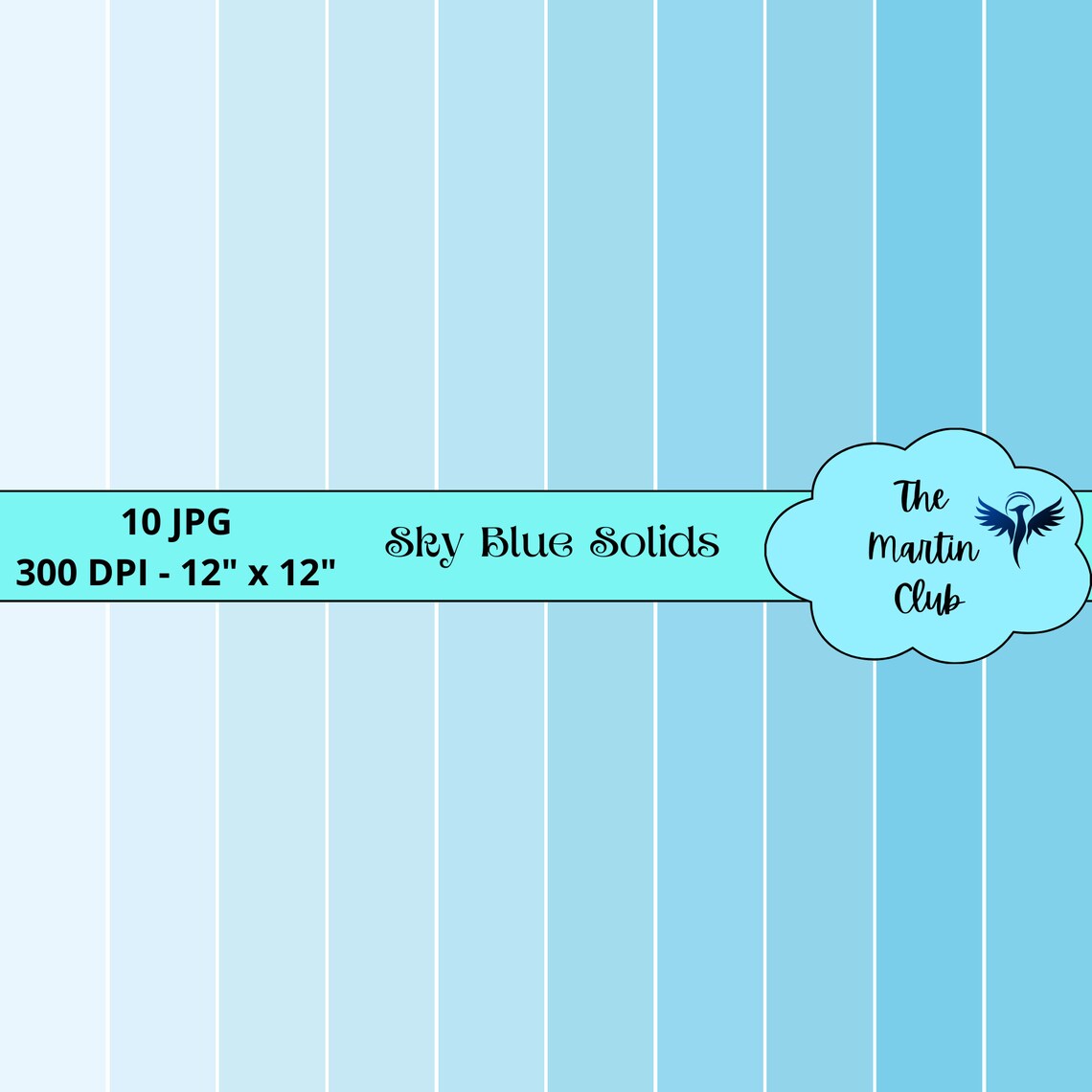 Sky Blue Solids Background Digital Papers Light Blue Solids Scrapbook ...