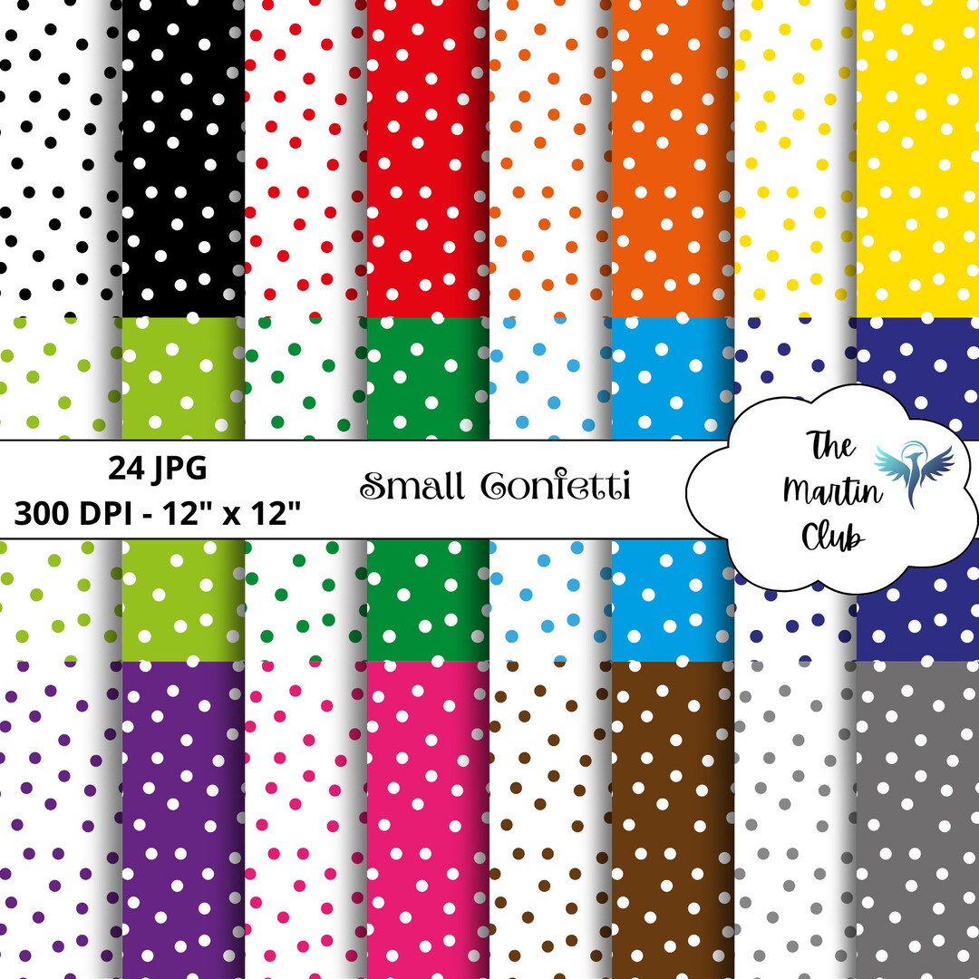 Small Confetti Background Digital Papers Rainbow Confetti Digital ...