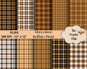 Blue Plaid Background Digital Papers Blue Buffalo Digital Scrapbook ...