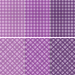 Purple Gingham Background Digital Papers Purple Violet Gingham Digital Scrapbook Pattern ...