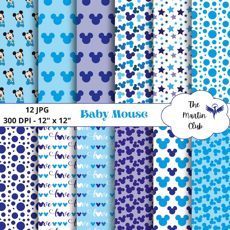 Baby Blue Mickey - Etsy