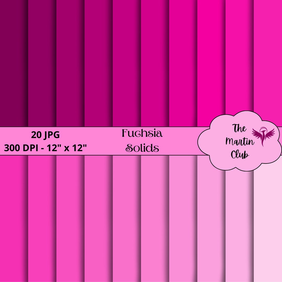 Fuchsia Solids Background Digital Papers Pink Solid Scrapbook Paper ...