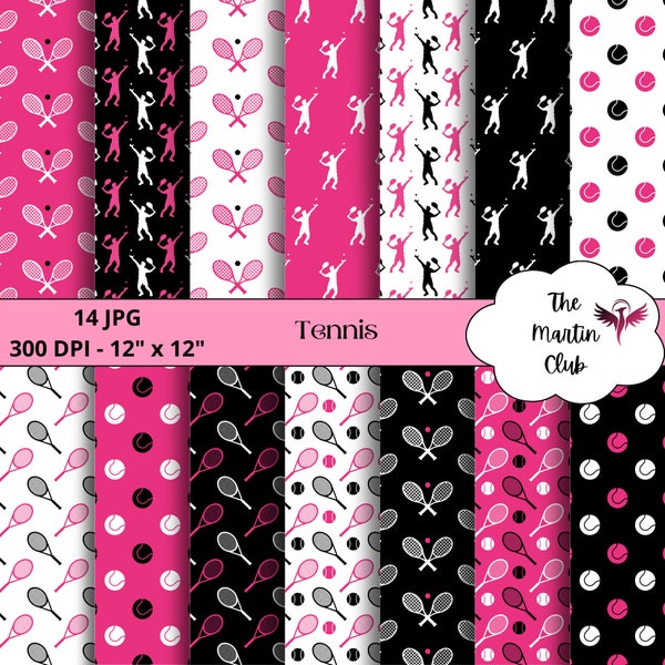 Tennis Digital Paper - Etsy