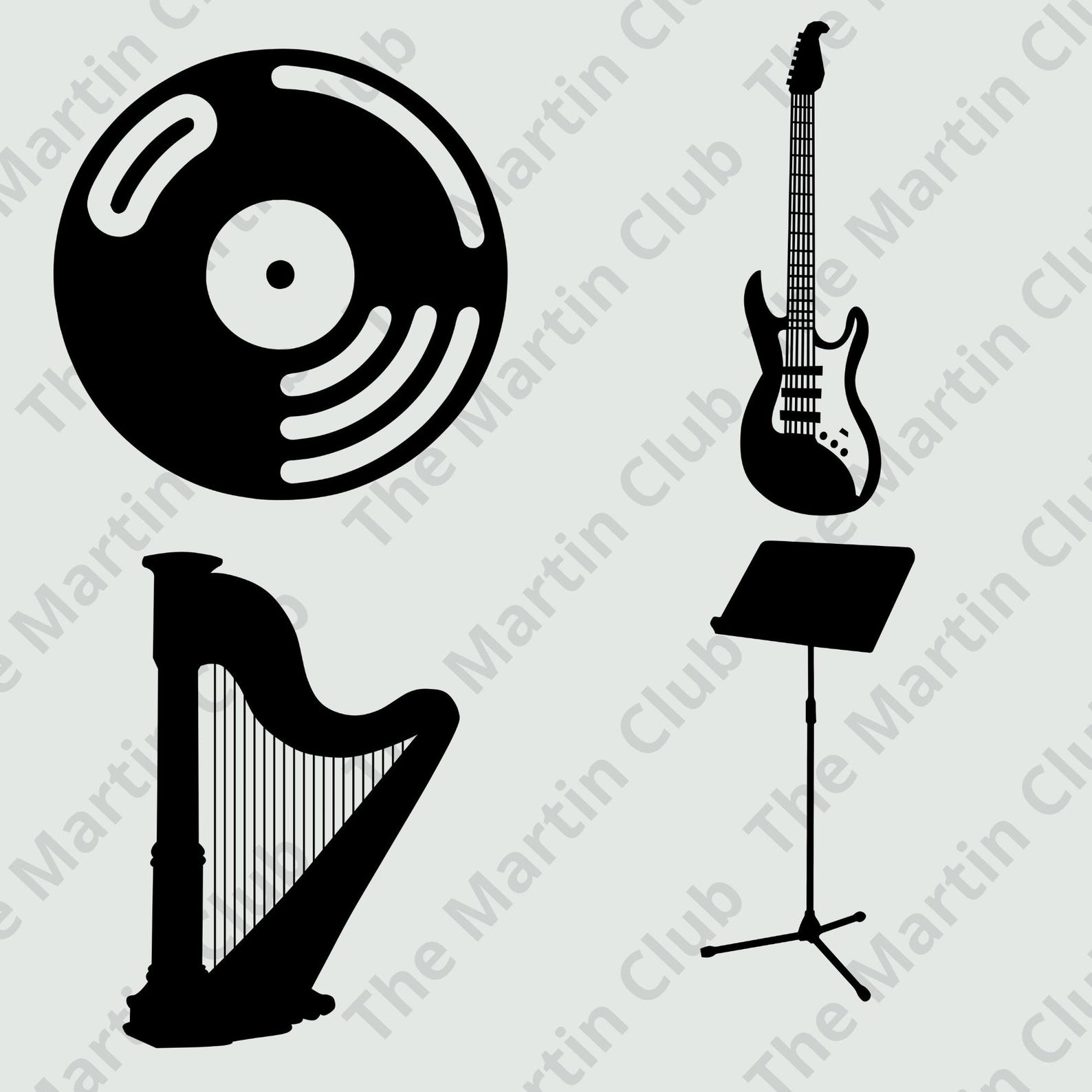 Music Clip Art SVG Musical Instruments Musical Notes SVG PNG ...