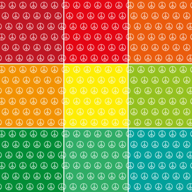 Peace Digital Paper Background Tinted Peace Scrapbook Paper Pattern ...