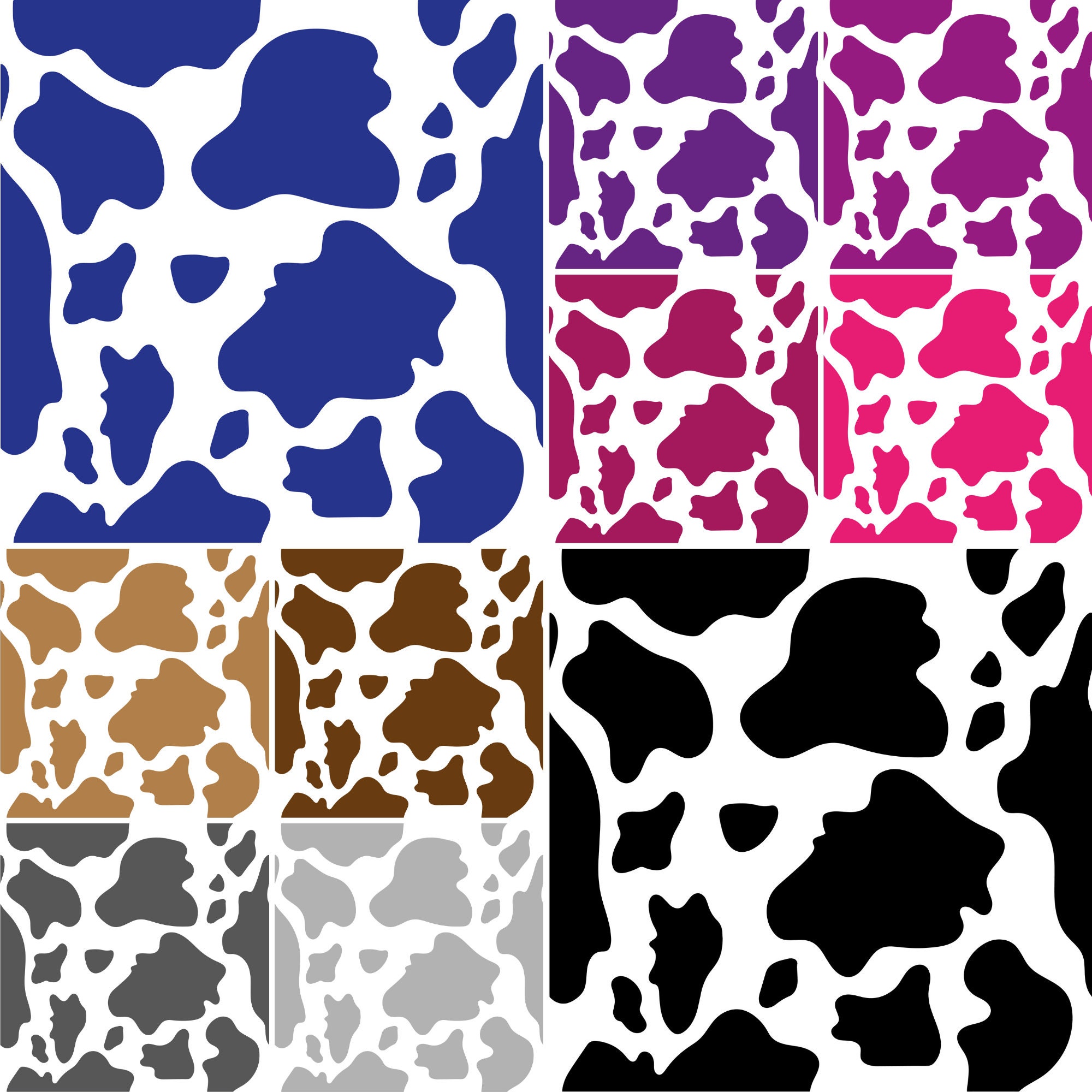 Cow Print Background Digital Papers Rainbow Cow Print Scrapbook Paper ...