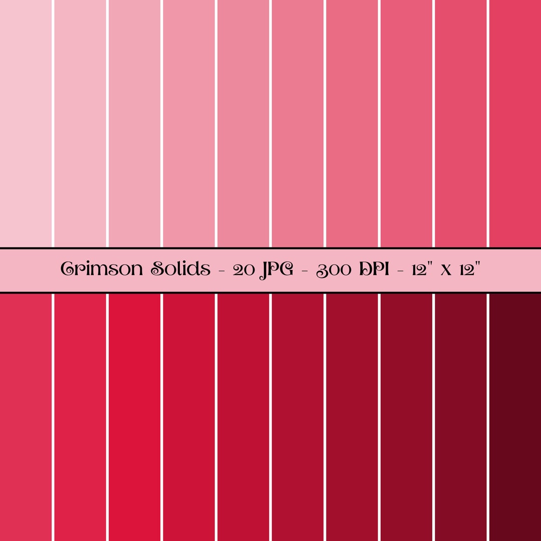Crimson Solids Background Digital Papers Red Pink Solid - Etsy
