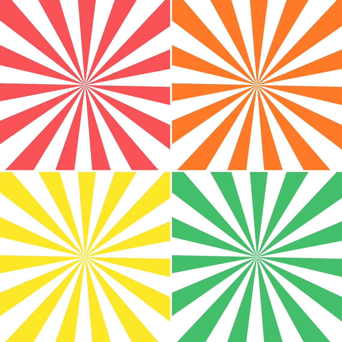 Classic Sunburst Background Digital Papers Rainbow Sunburst Scrapbook ...