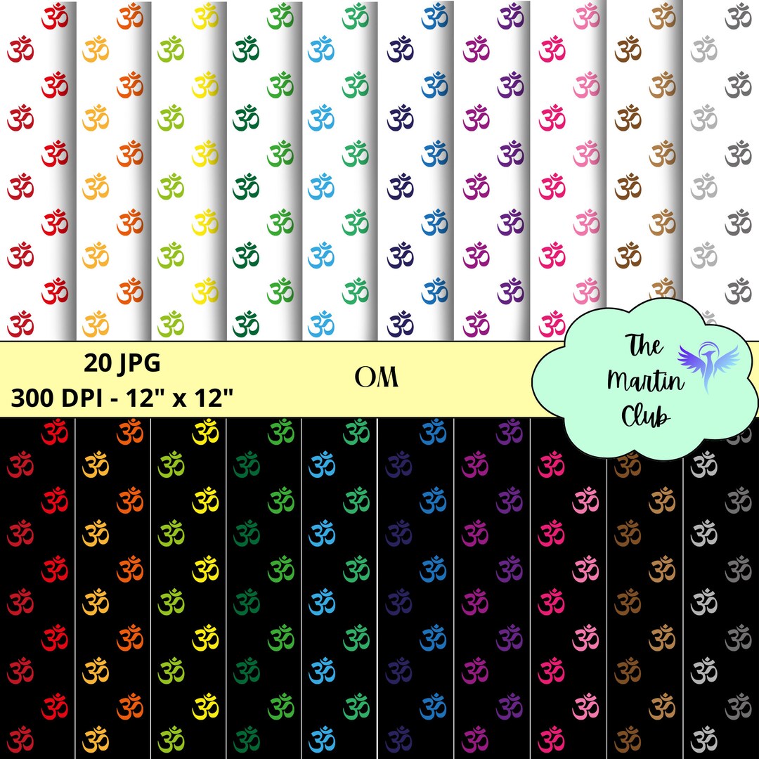 Om Symbol Background Digital Papers Om Symbol Scrapbook Pattern ...