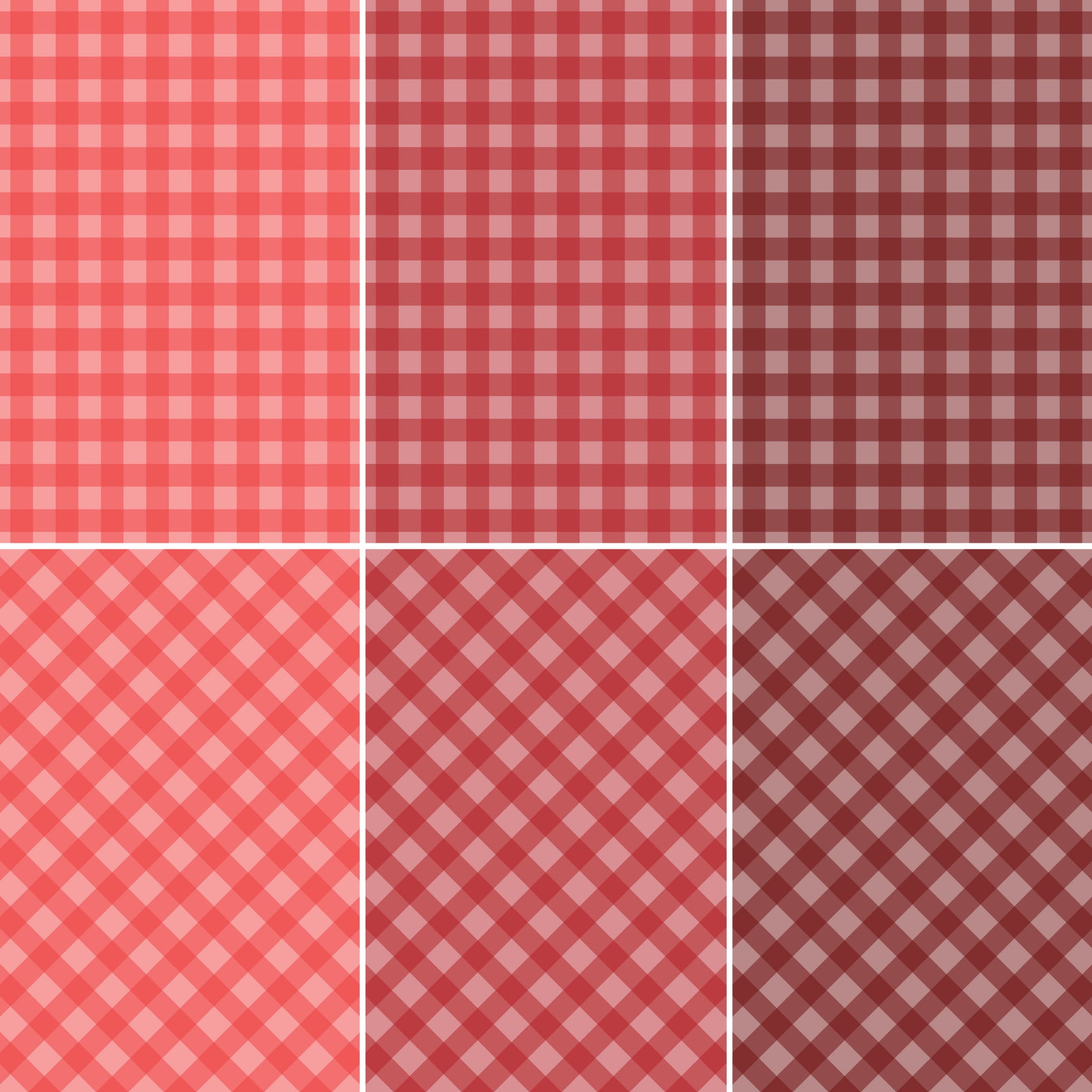 Red Gingham Background Digital Papers Red Gingham Digital Scrapbook ...