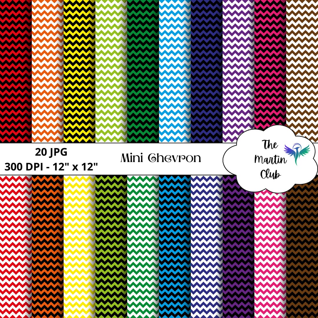 Mini Chevron Digital Paper Background Small White Black Chevron ...