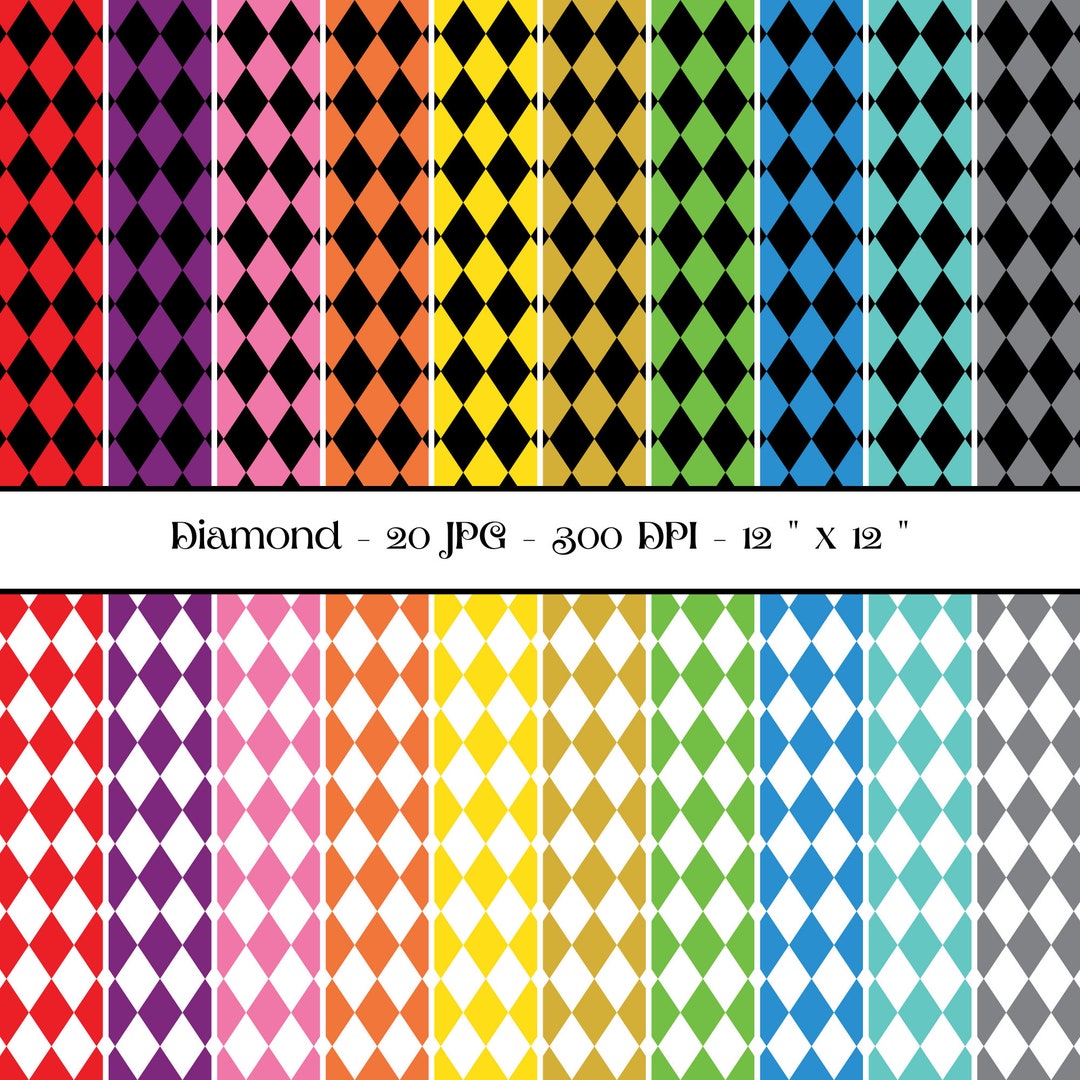 Diamond Background Digital Papers Argyle Scrapbook Paper - Etsy