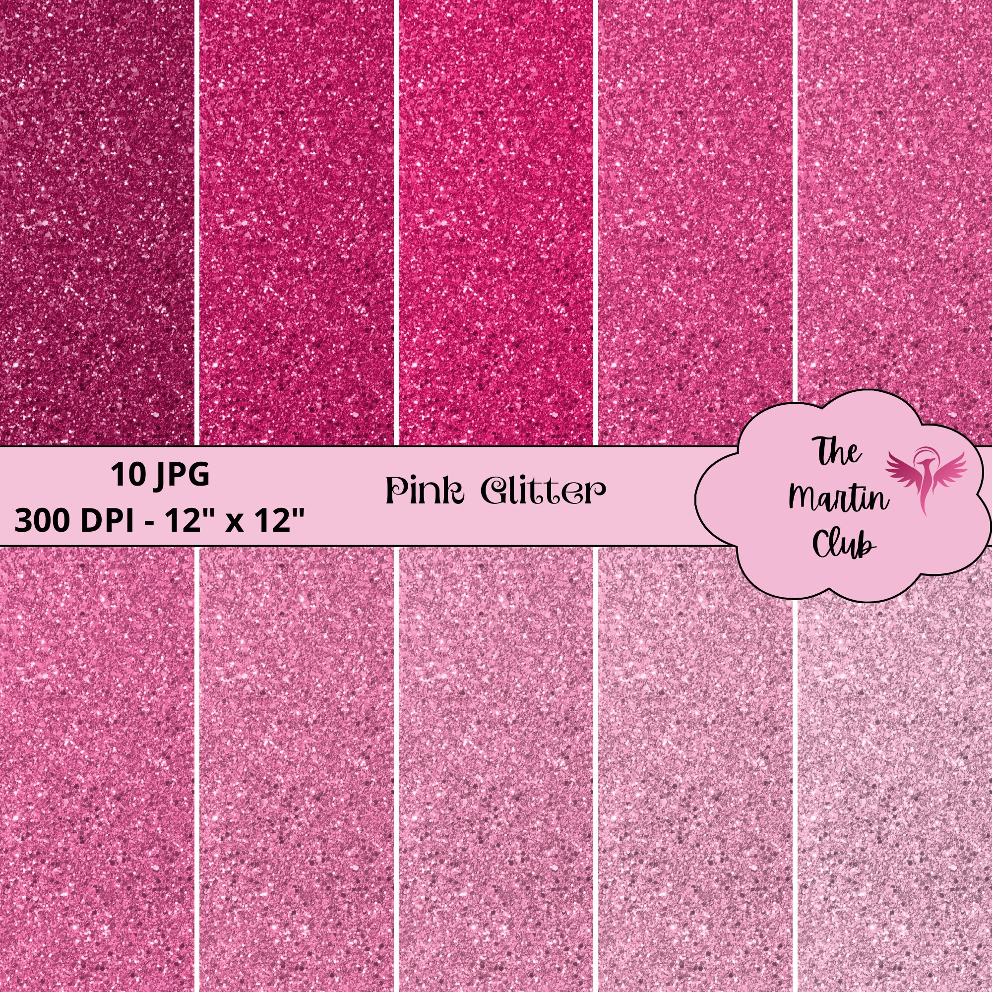 Pink Glitter Background Digital Papers Pink Glitter Digital Paper ...