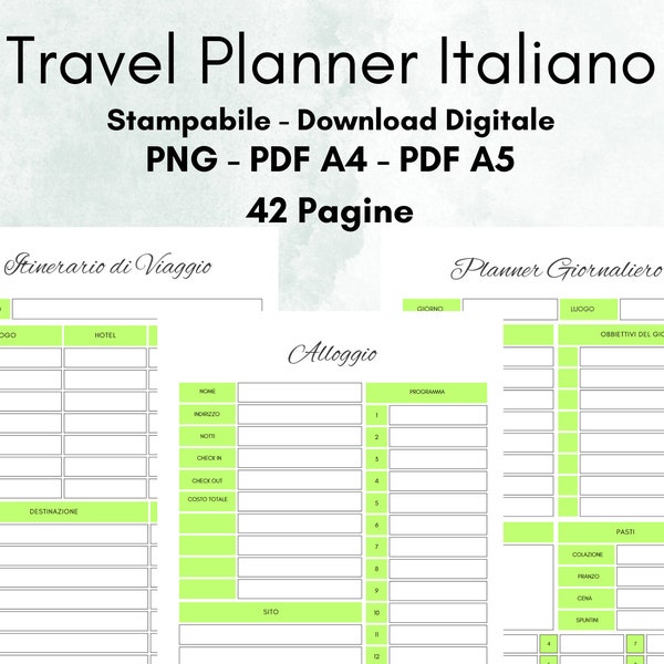 Italian Planner - Etsy