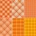 Orange Plaid Background Digital Papers Orange Buffalo Digital Scrapbook ...