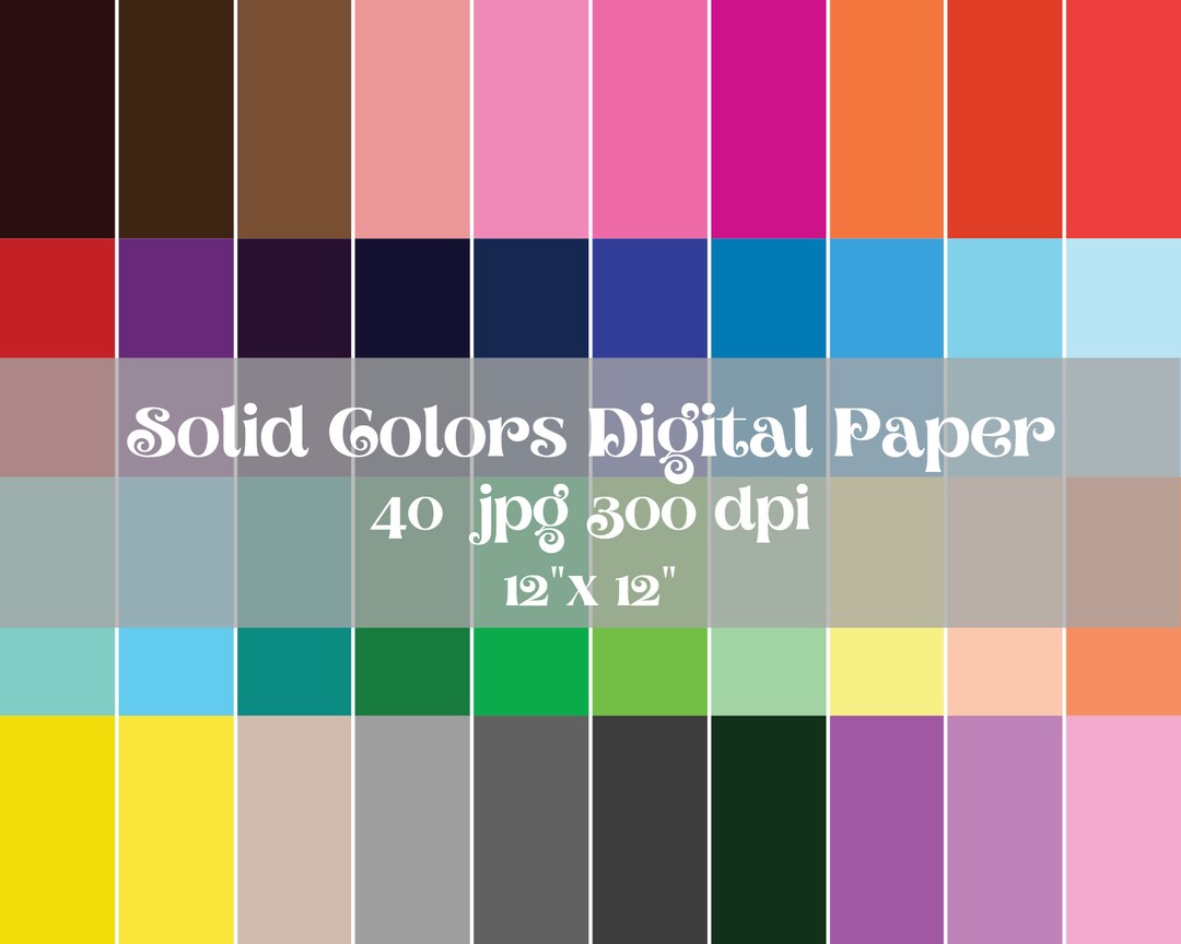 Solid Colors Background Digital Papers Bright Solid Digital - Etsy