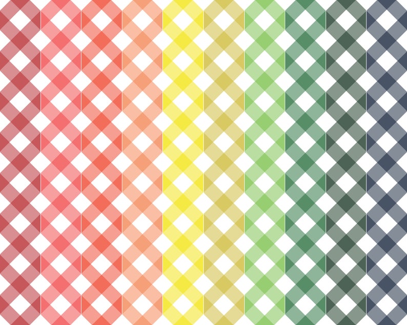 Gingham Background Digital Papers Pastel Diagonal Gingham - Etsy