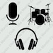 Music Clip Art SVG Musical Instruments Musical Notes SVG PNG ...