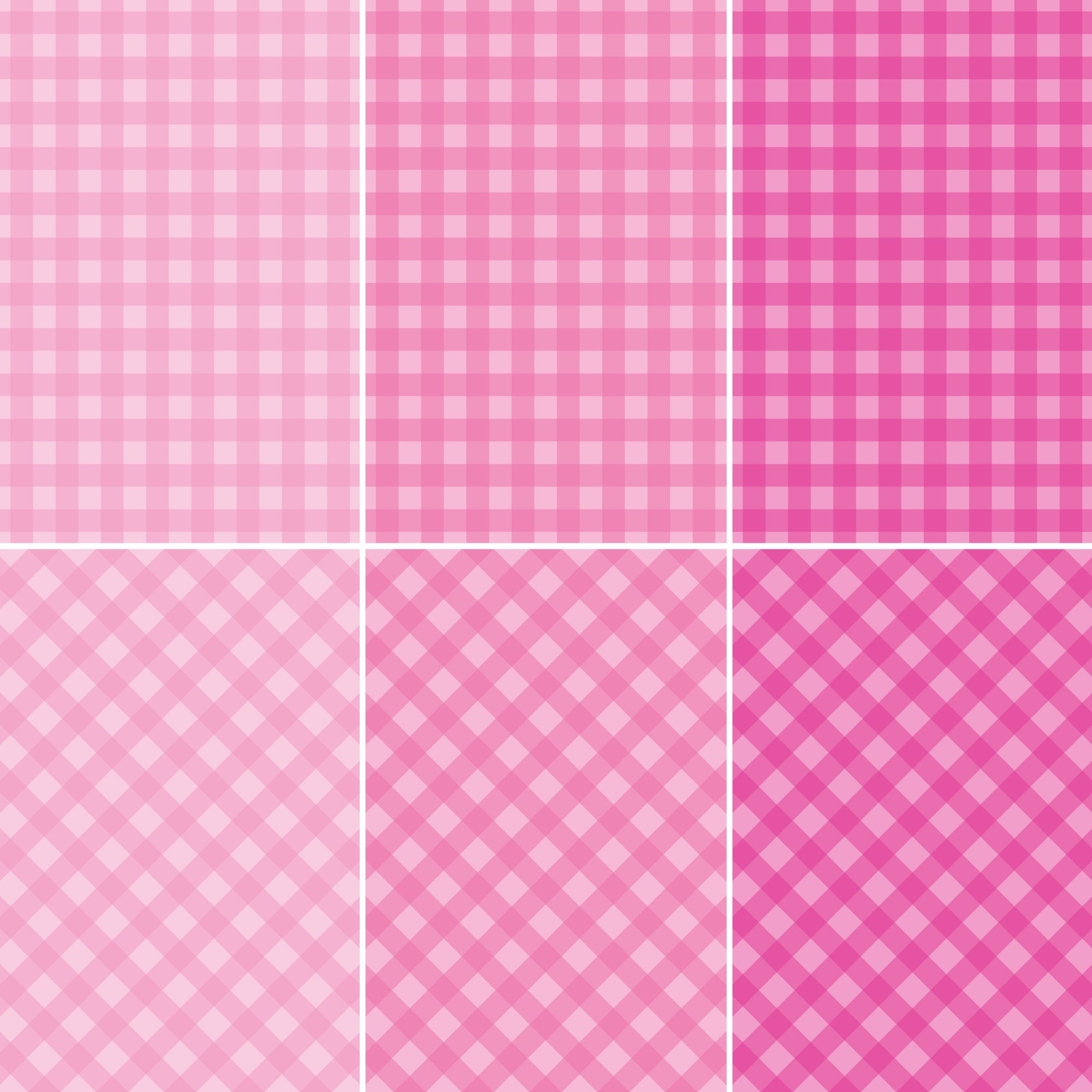 Pink Gingham Background Digital Papers Pink Gingham Digital Scrapbook ...