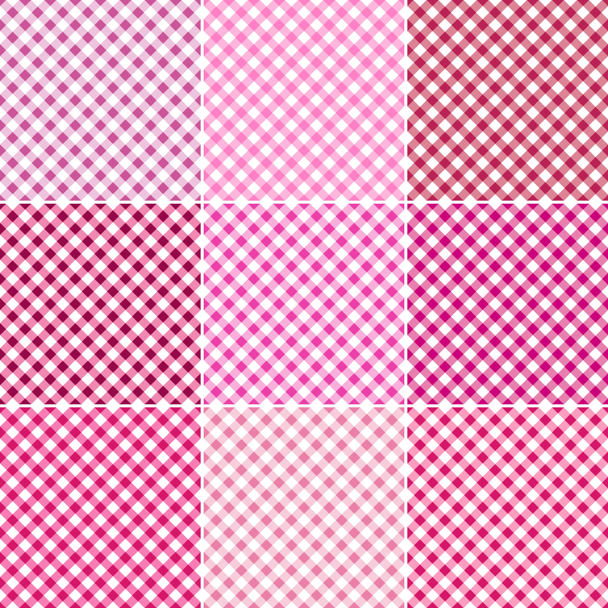 Pink Gingham Background Digital Papers Pink Gingham Digital - Etsy
