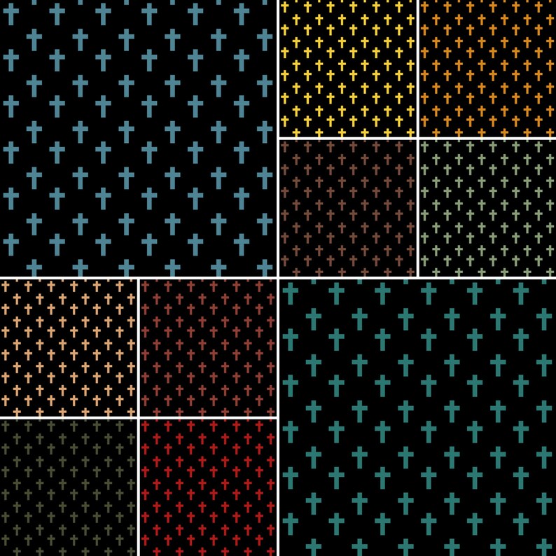 Crosses Symbol Background Digital Papers Boho Crosses Scrapbook Pattern ...