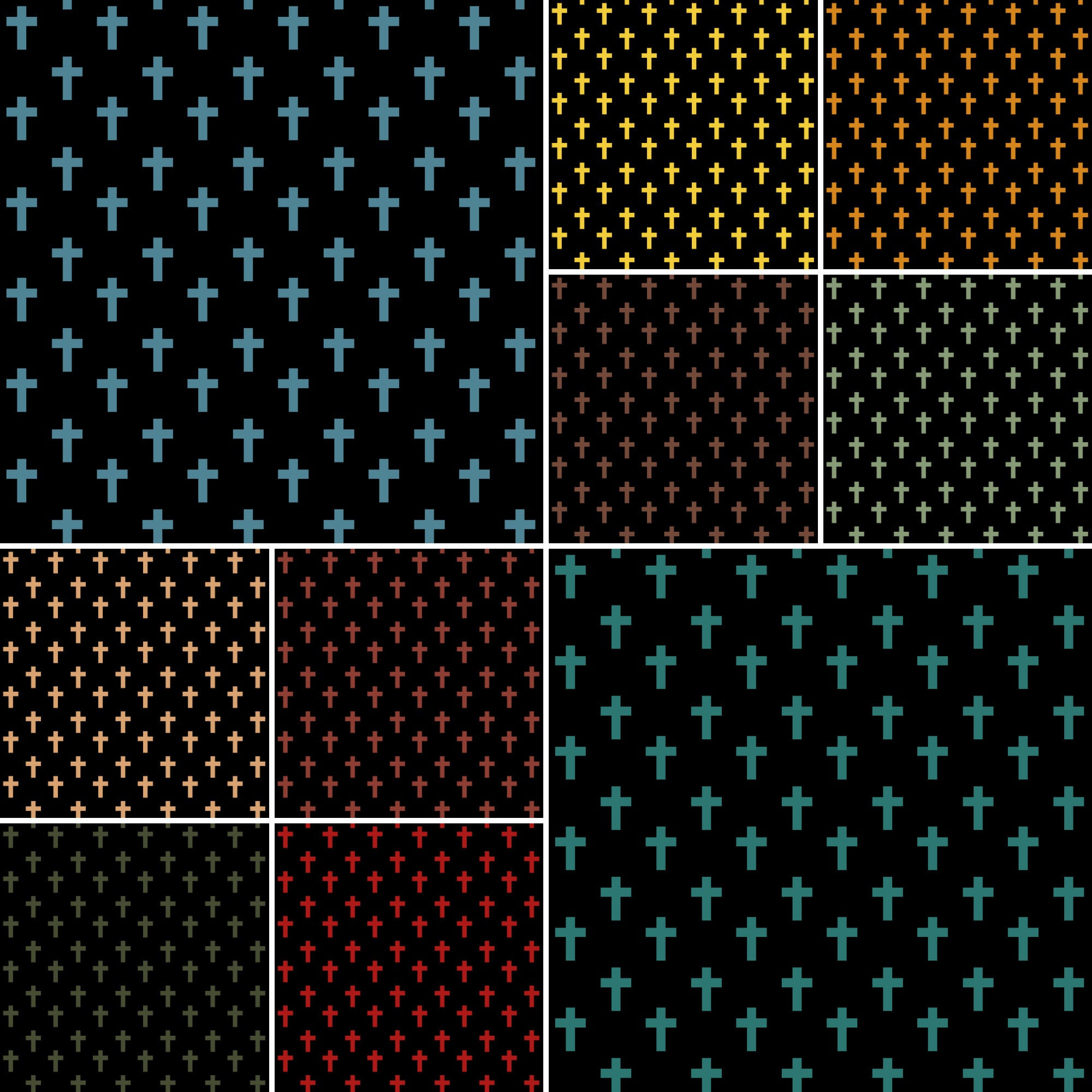 Crosses Symbol Background Digital Papers Boho Crosses Scrapbook Pattern ...