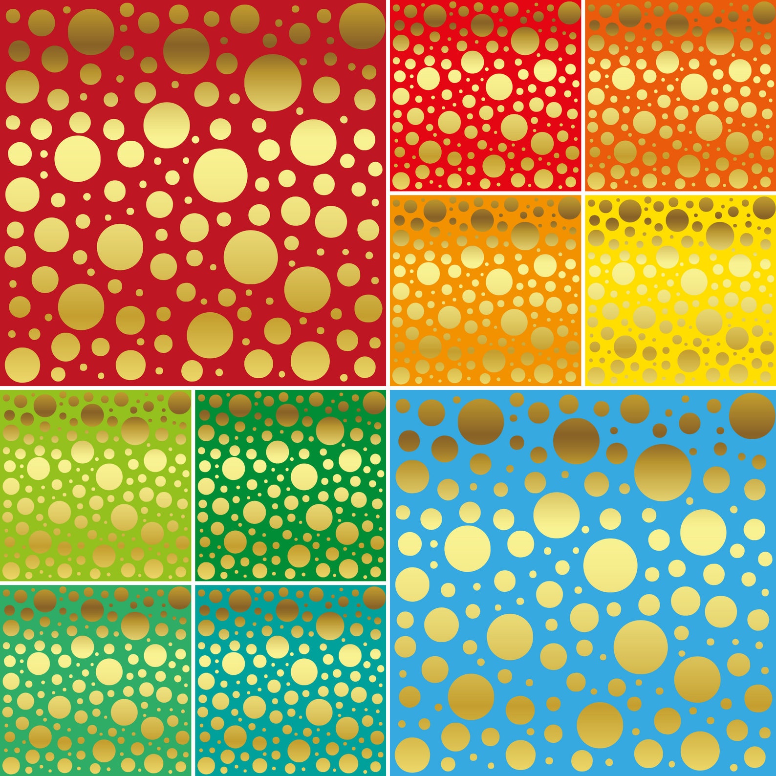 Golden Confetti Background Digital Papers Rainbow Confetti Polka Dot ...