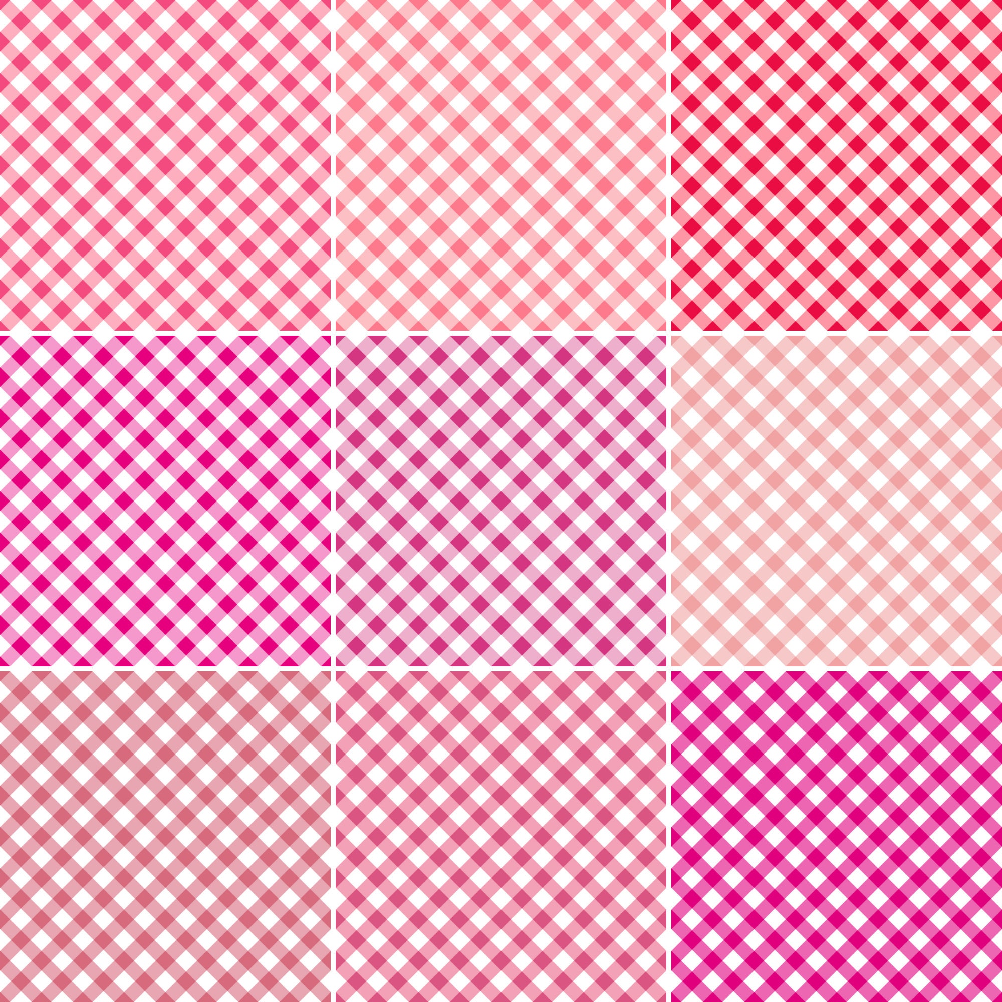 Pink Gingham Background Digital Papers Pink Gingham Digital Scrapbook ...