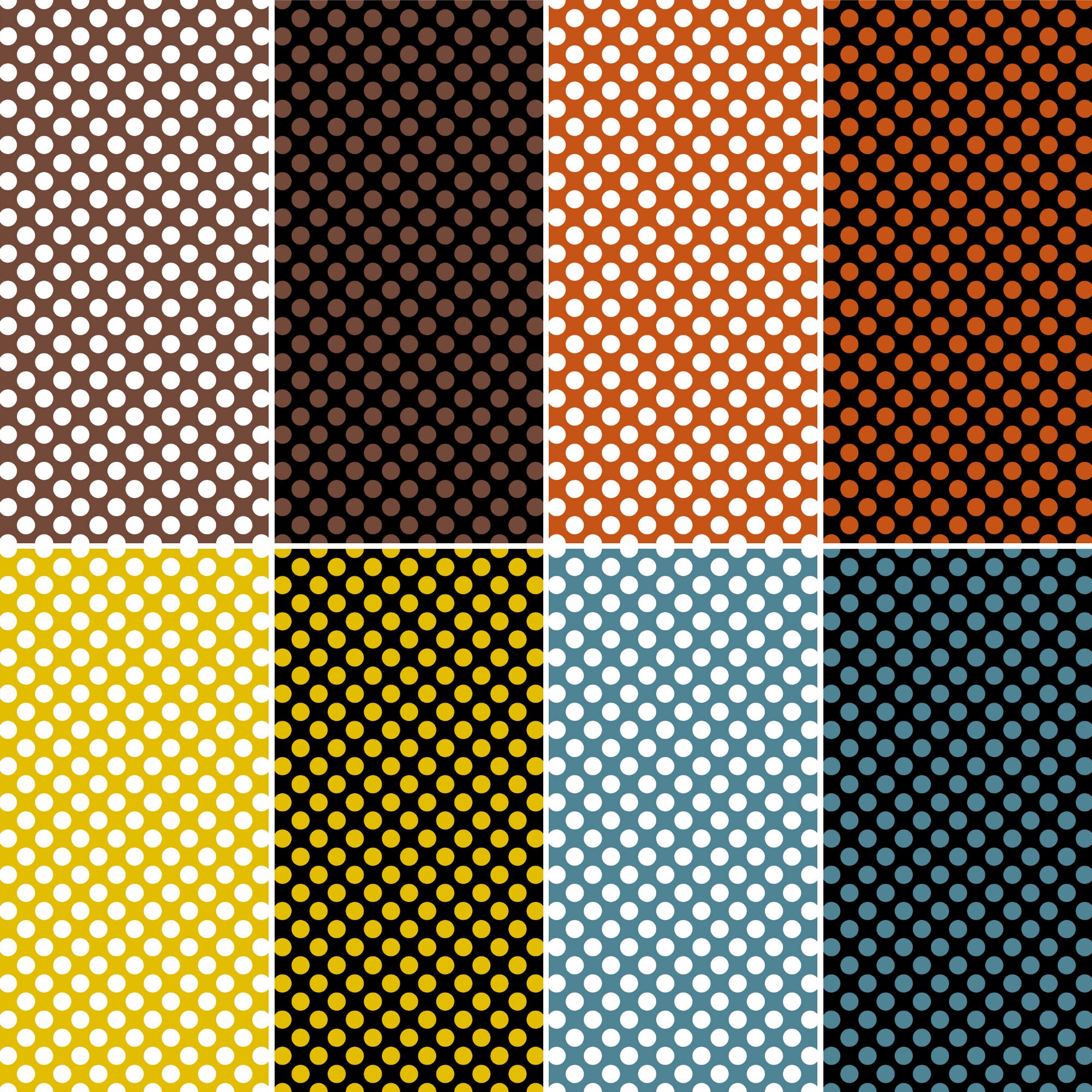 Boho Polka Dot Background Digital Papers Polka Dot Scrapbook Pattern ...