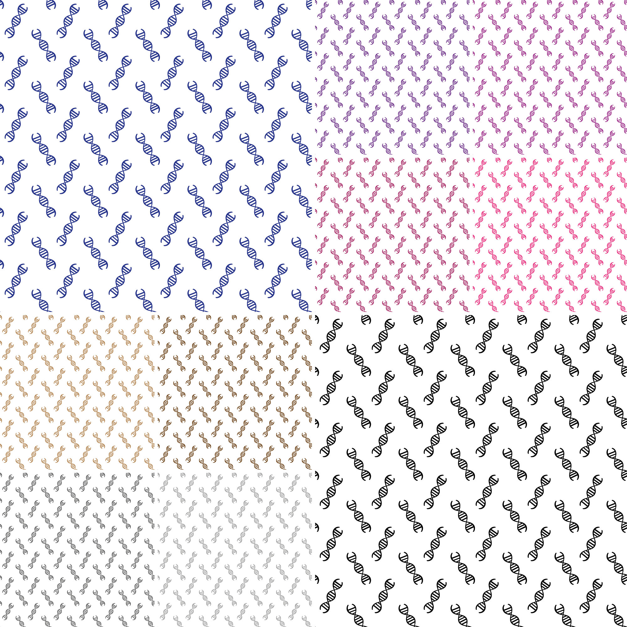 DNA Digital Paper Science Background Rainbow White Helix DNA Scrapbook ...