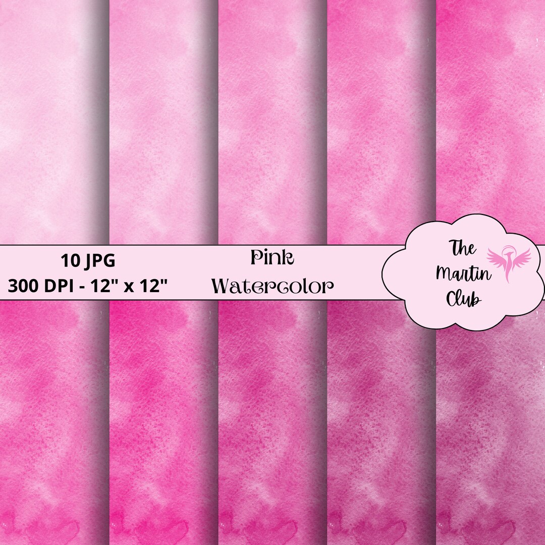 Pink Watercolor Background Digital Papers Watercolor Texture Scrapbook ...