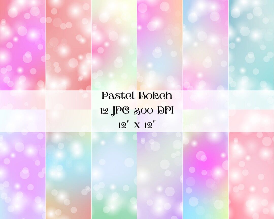 Pastel Bokeh Background Digital Papers Pastel Bokeh - Etsy