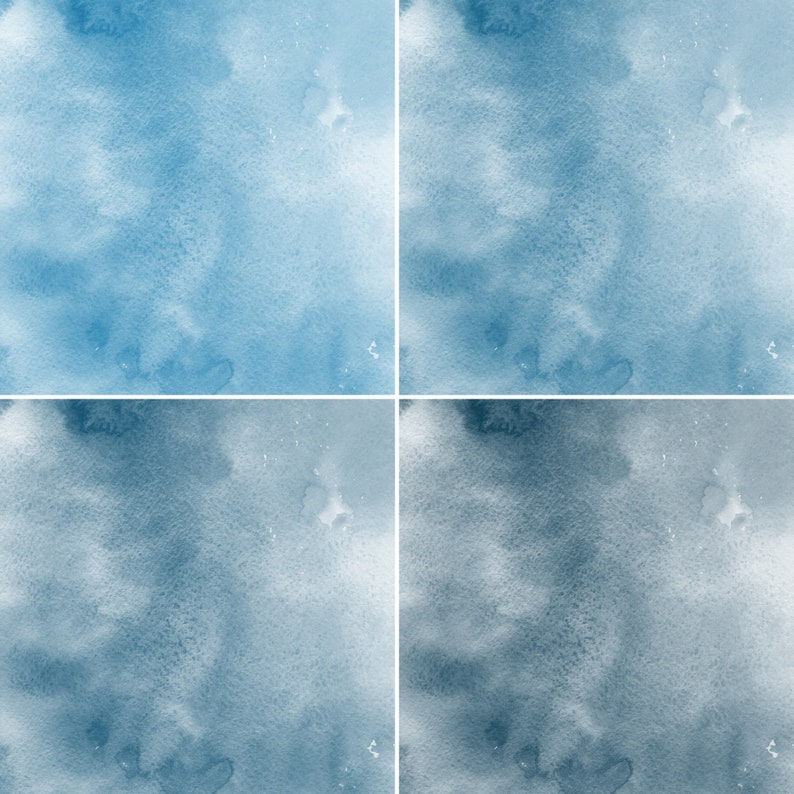 Blue Watercolor Background Digital Papers Watercolor Texture Scrapbook ...