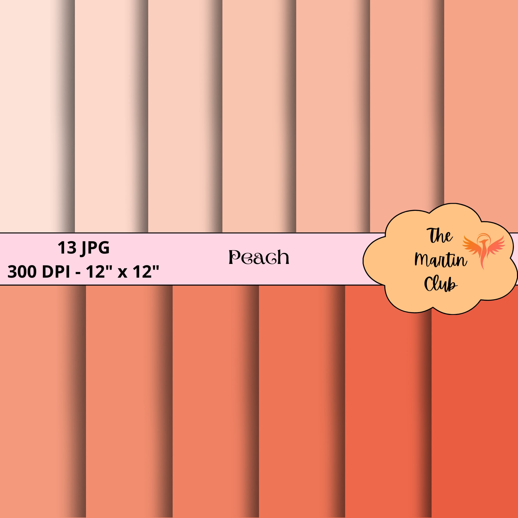 Peach Solids Background Digital Papers Pink Peach Solid Scrapbook Paper ...