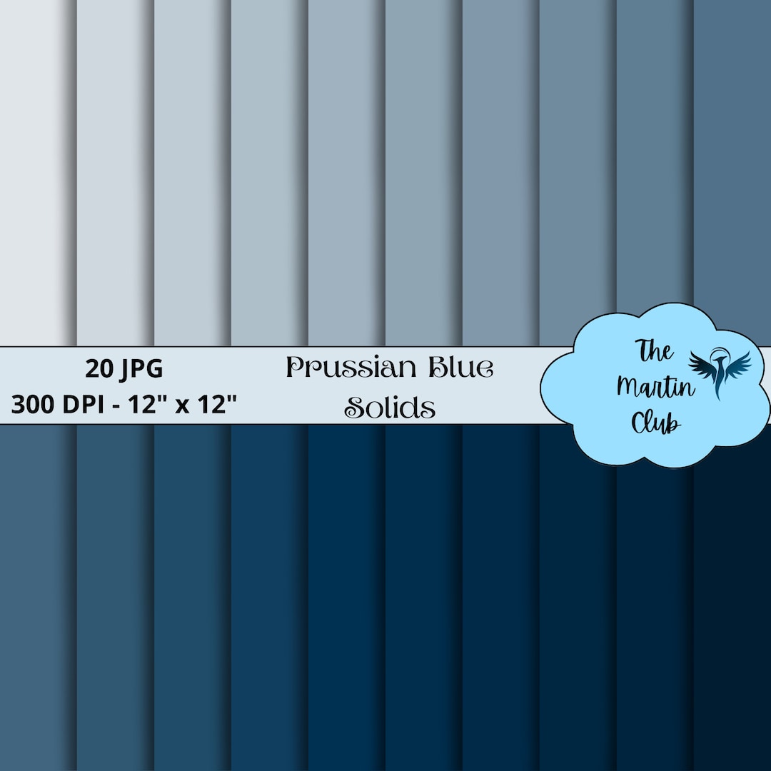 Prussian Blue Solids Background Digital Papers Blue Solids Scrapbook ...