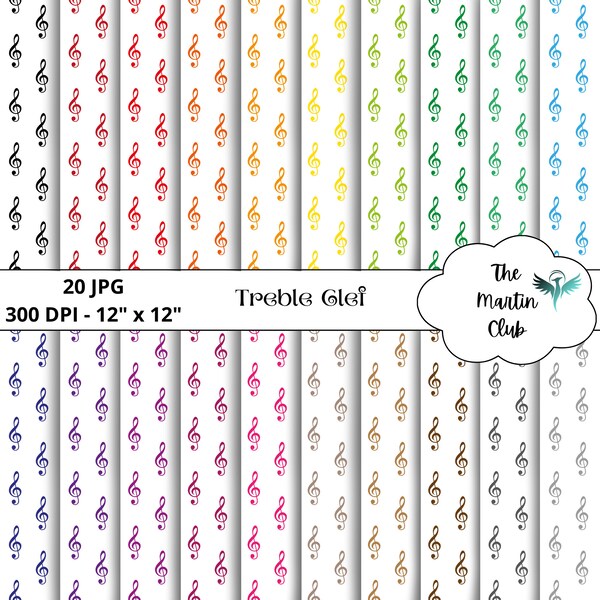 Treble Clef Pattern - Etsy