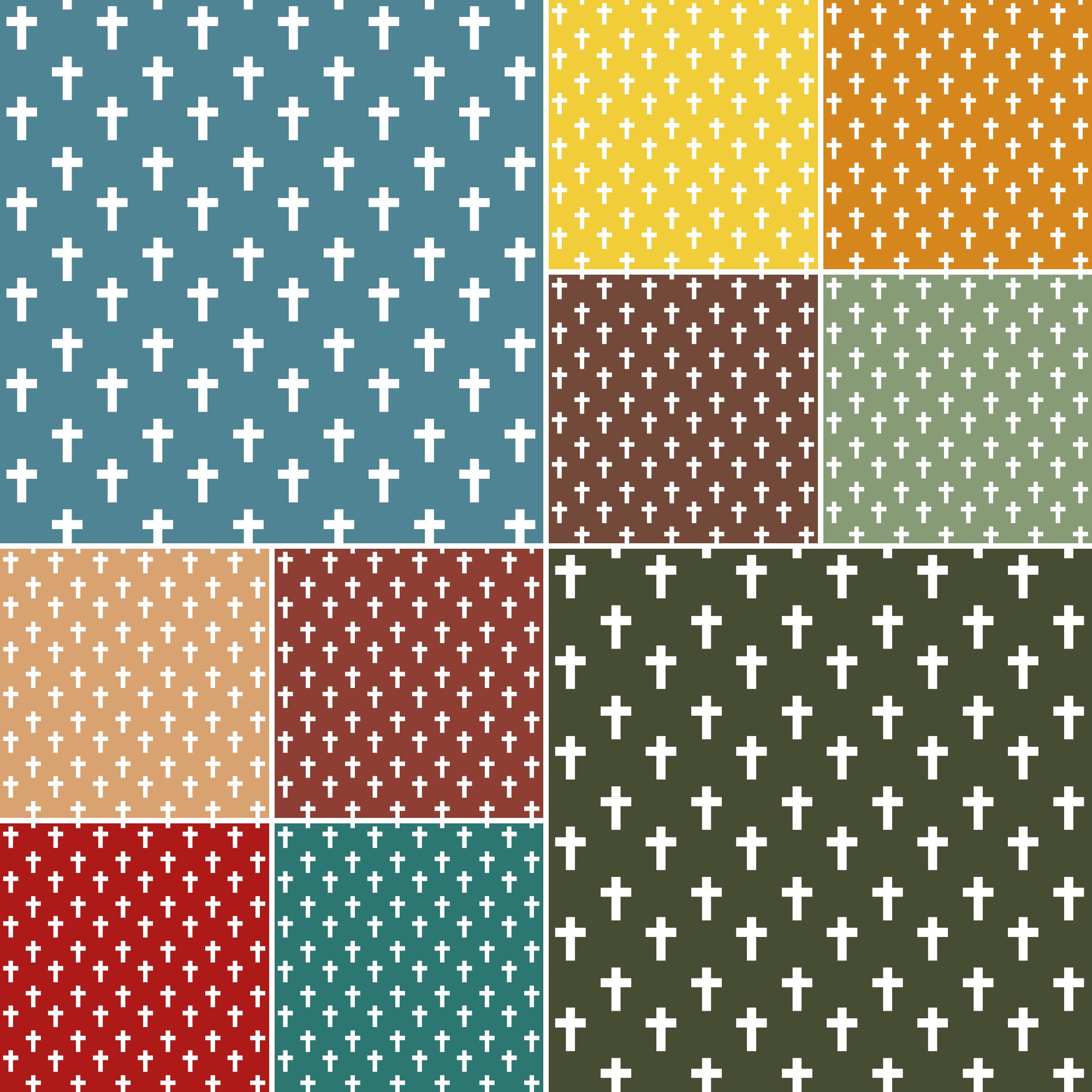 Crosses Symbol Background Digital Papers Boho Crosses Scrapbook Pattern ...