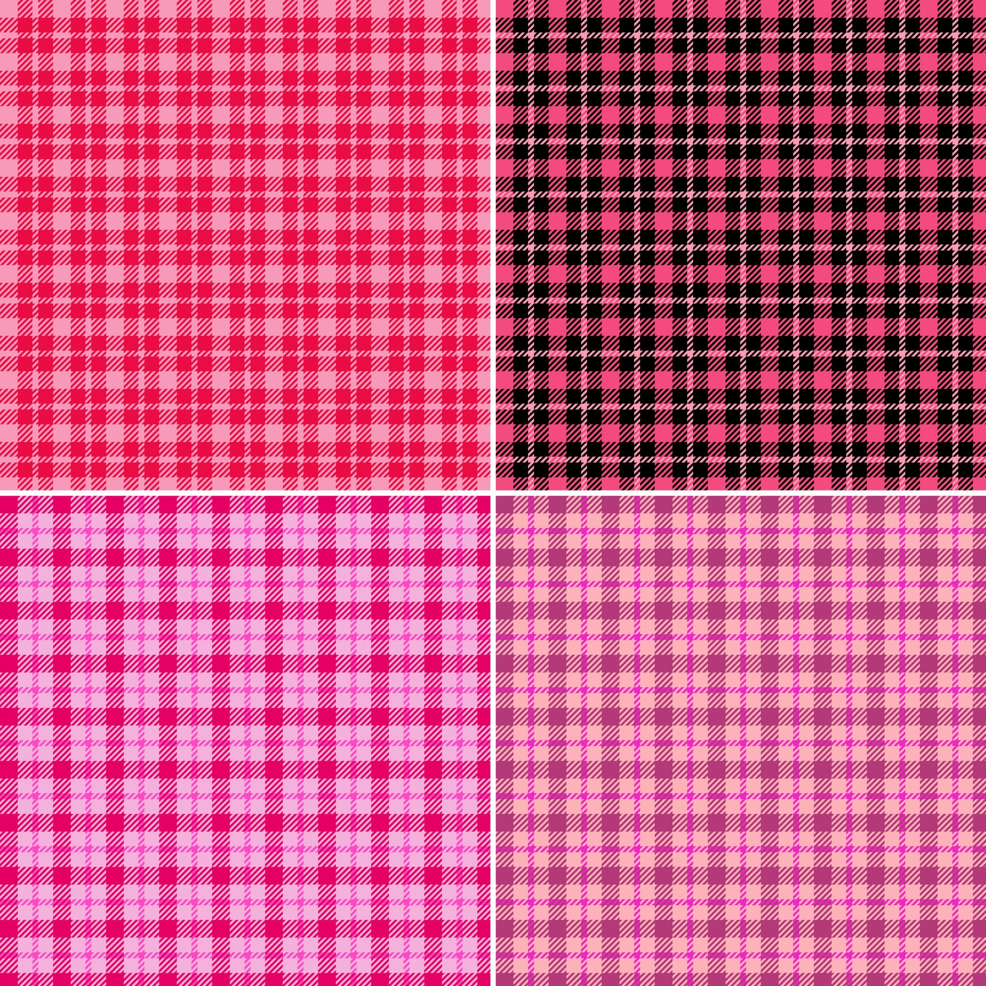 Pink Buffalo Plaid Background Digital Papers Pink Buffalo Digital ...