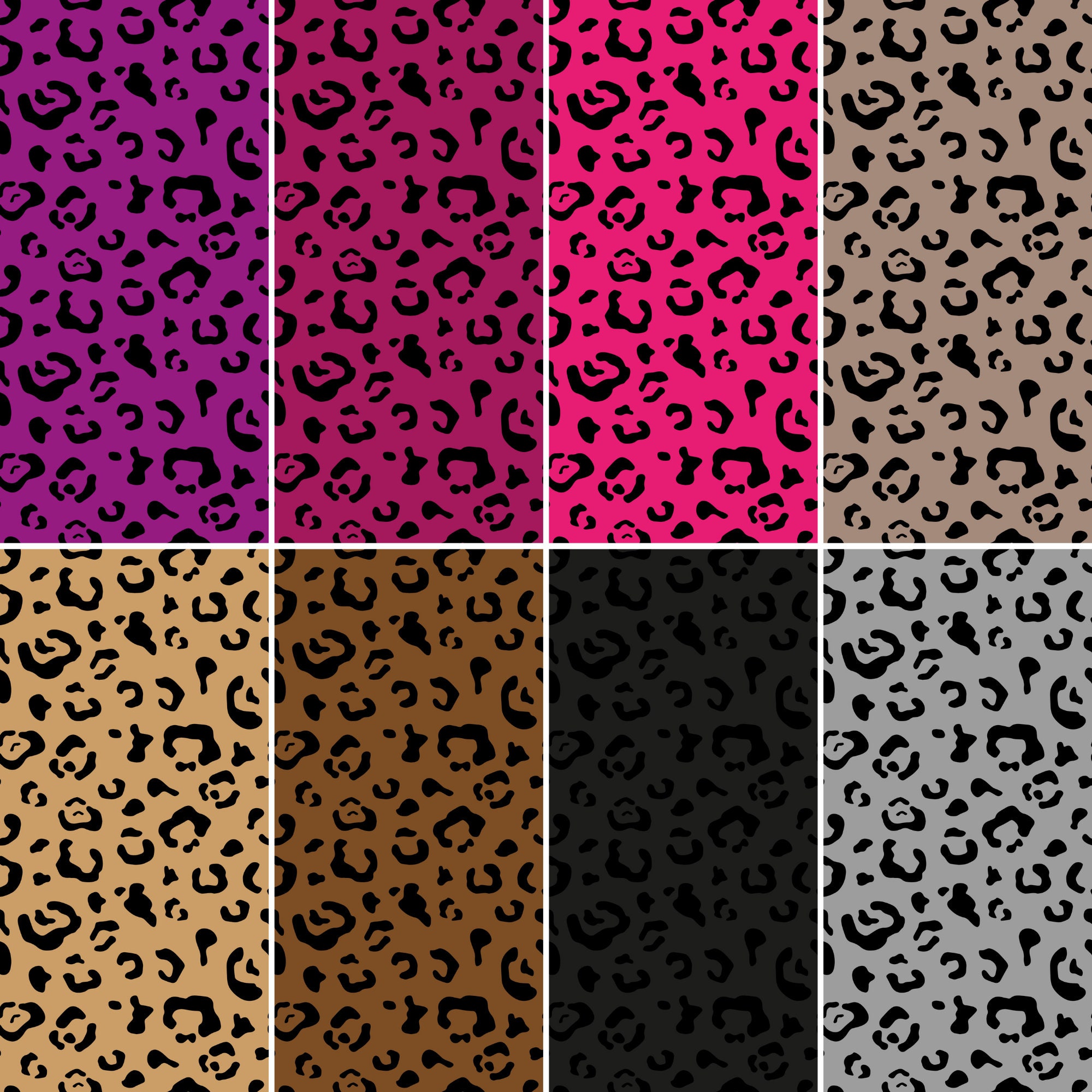 Leopard Background Digital Papers Rainbow Leopard Scrapbook Paper ...