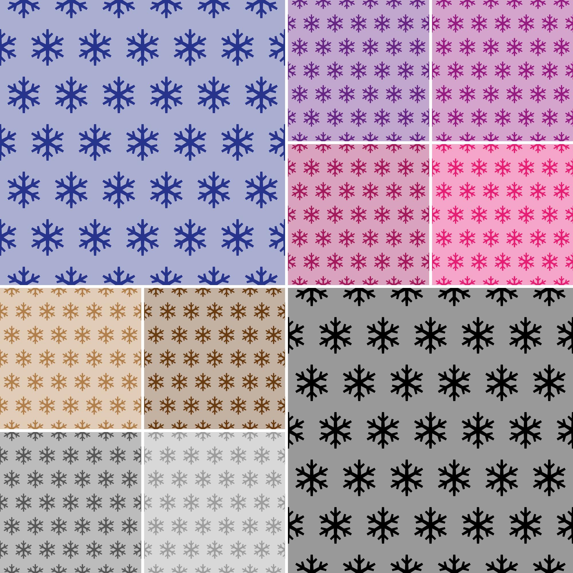 Tinted Snowflakes Background Digital Papers Rainbow Snow Scrapbook ...