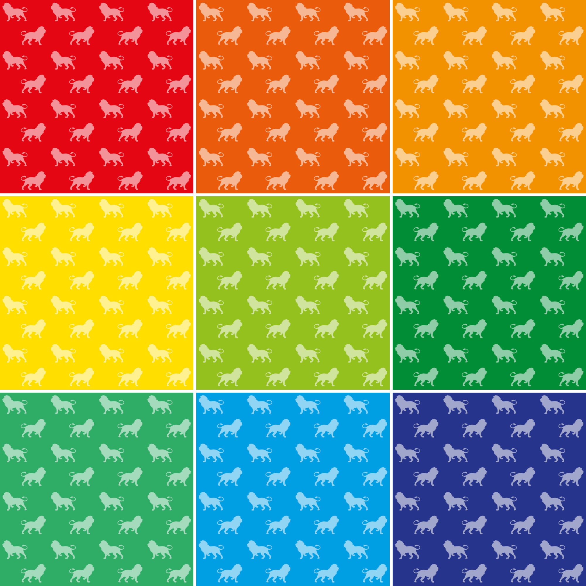 Tinted Lions Background Digital Papers Rainbow Lions Scrapbook Paper ...