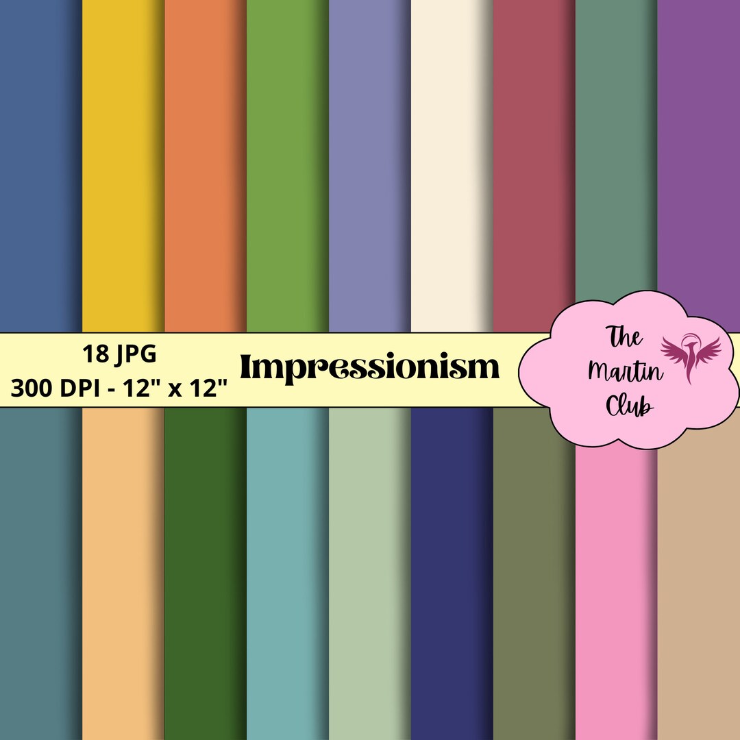 Impressionism Solids Background Digital Papers Art Solids Scrapbook ...