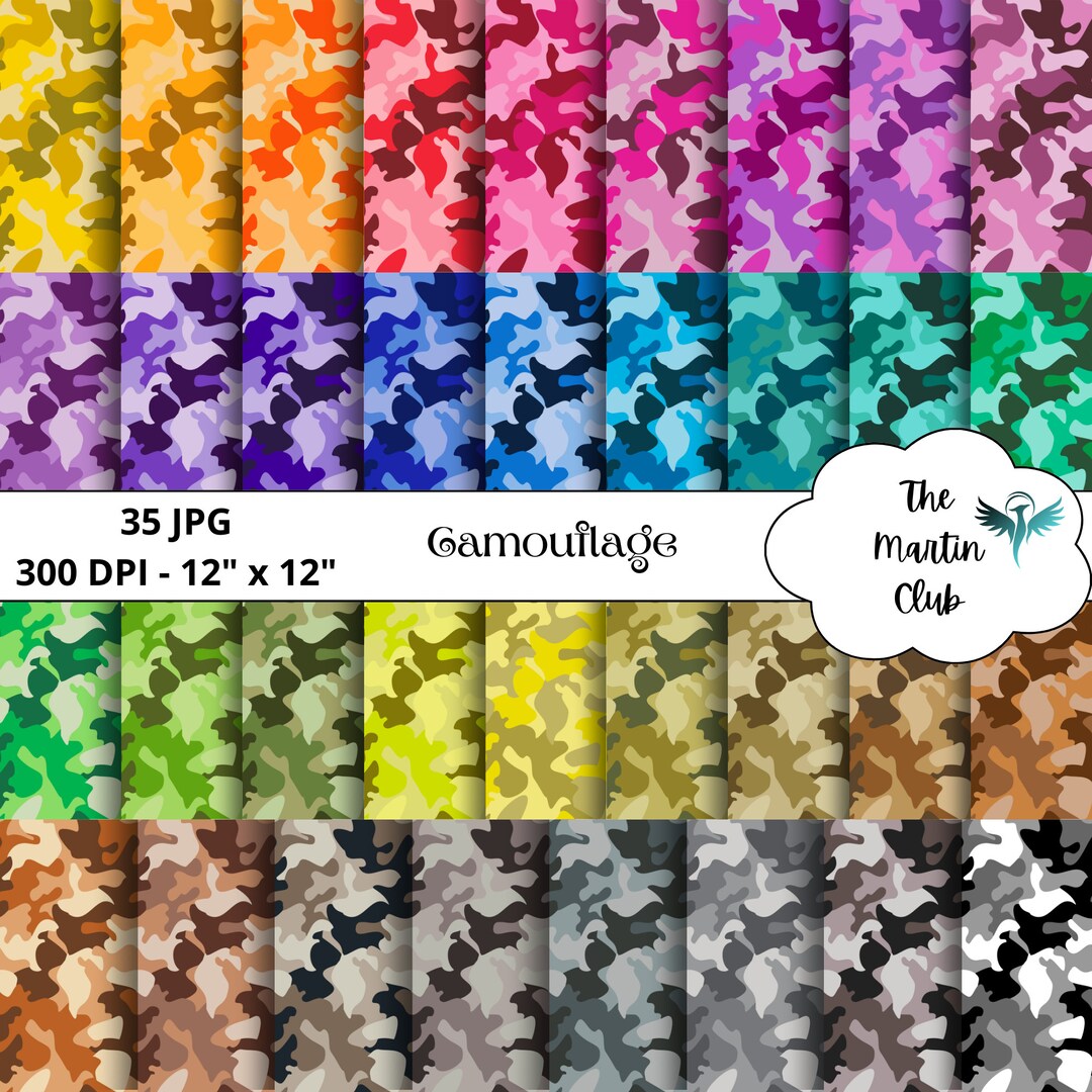 Camouflage Background Digital Papers Military Camouflage Scrapbook ...