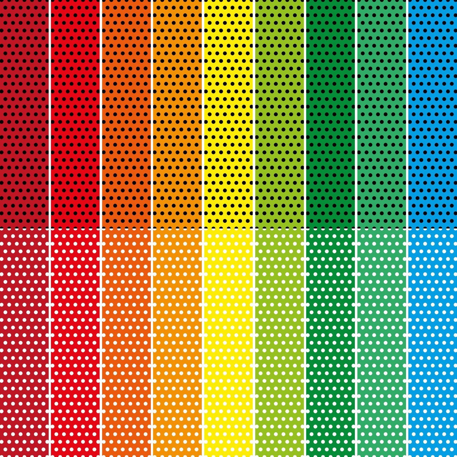 Mini Polka Dot Background Digital Papers Mini Rainbow Black White Polka ...