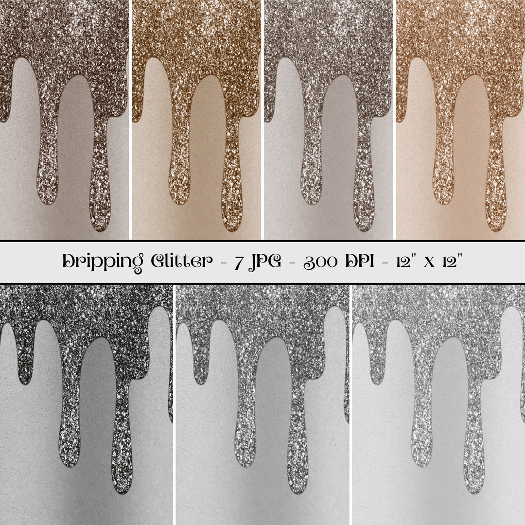Dripping Glitter Background Digital Papers Glitter Digital - Etsy