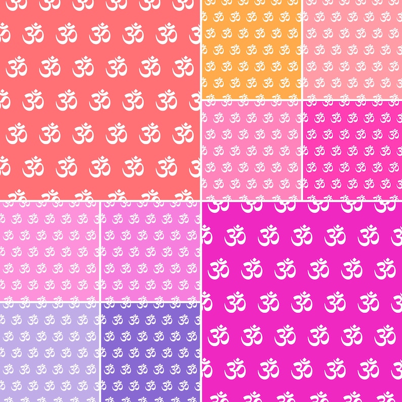 Om Symbol Background Digital Papers Om Symbol Scrapbook Pattern ...
