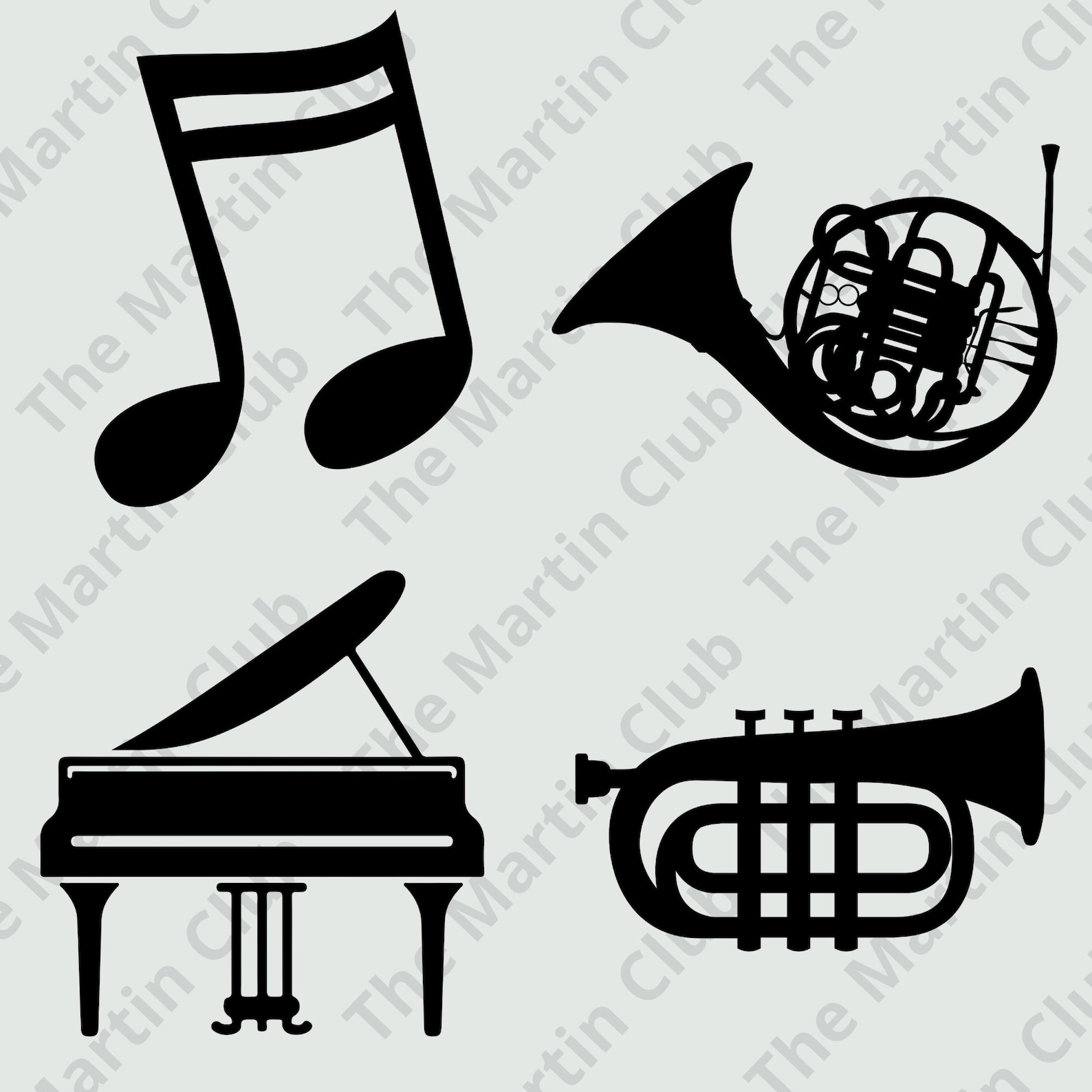 Music Clip Art SVG Musical Instruments Musical Notes SVG PNG ...